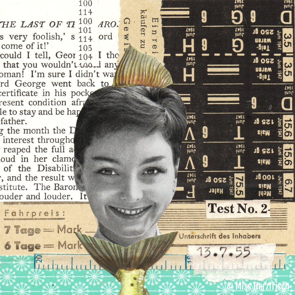 Miss Herzfrisch Collage „Collage „Test No. 2"